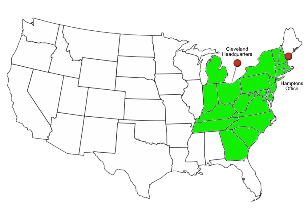 The States we can typically service, travel distance is a factor — evoDOMUS