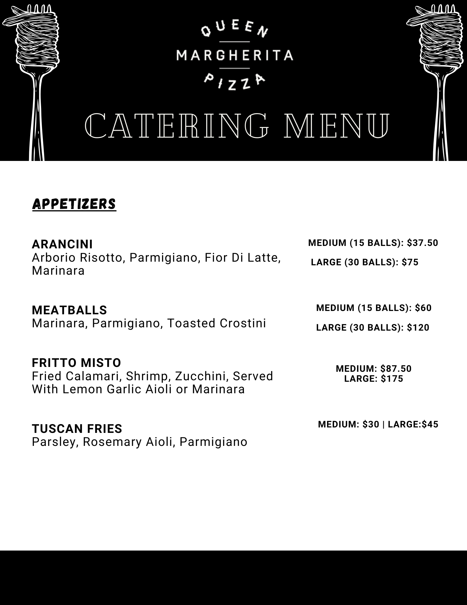 Catering — Queen Margherita Pizza