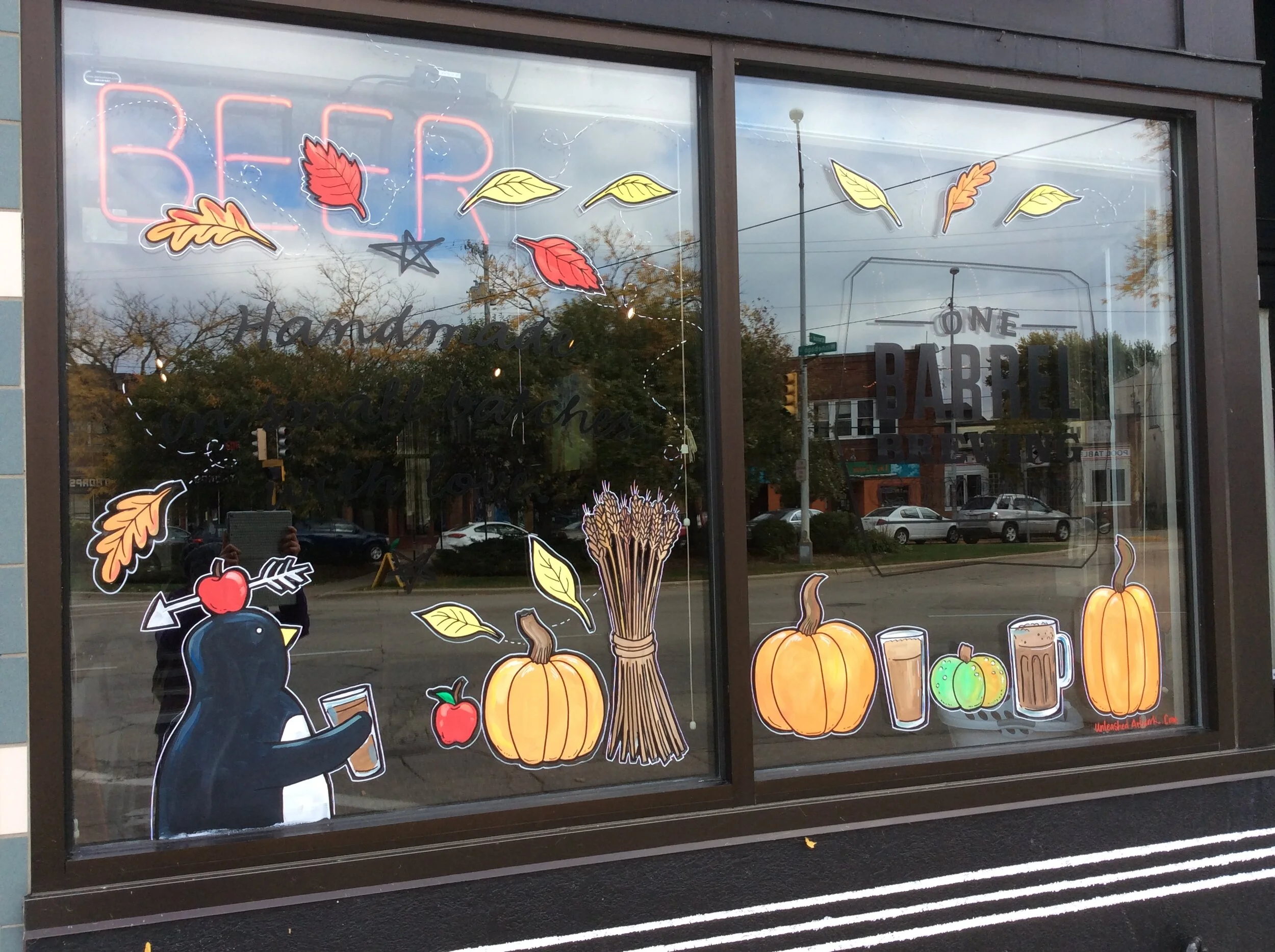 window painting ideas for fall - Go Right Diary Photogallery