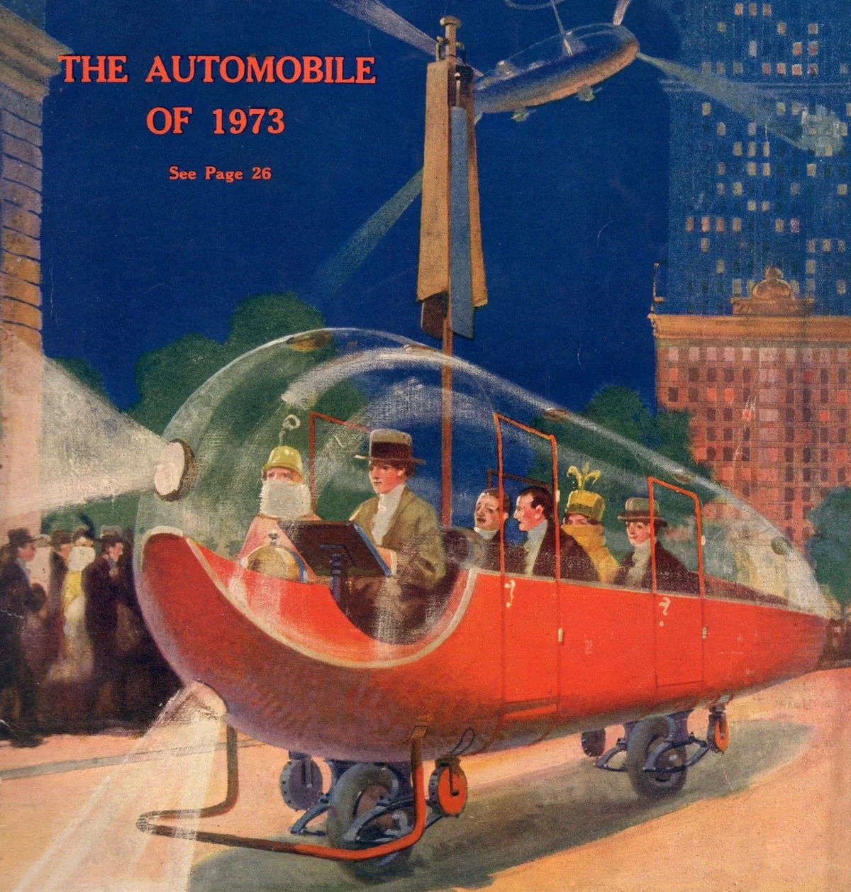 1923 Envisions the Two-Wheeled Flying Car of 1973 — Paleofuture