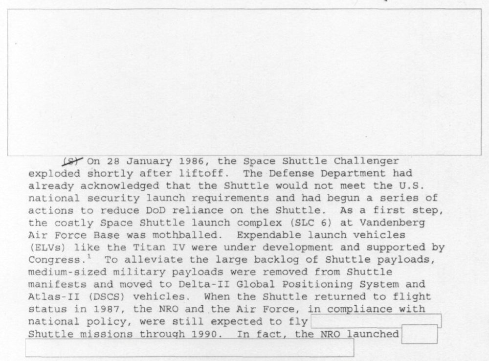Newly Declassified Document About Spy Satellites on the Space Shuttle ...