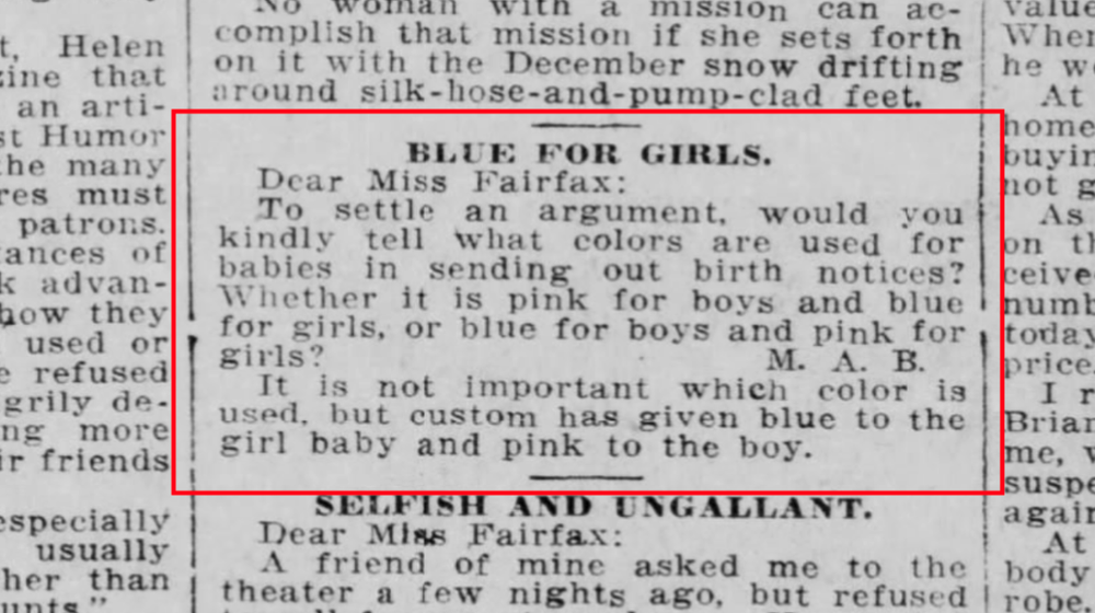 Pink For Boys and Blue For Girls: Gendered Colors Were Completely ...