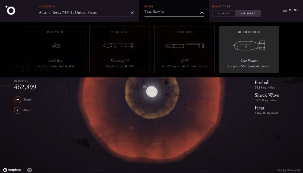 Blow Up Your House With the Prettiest Nuclear Bomb Simulator — Paleofuture
