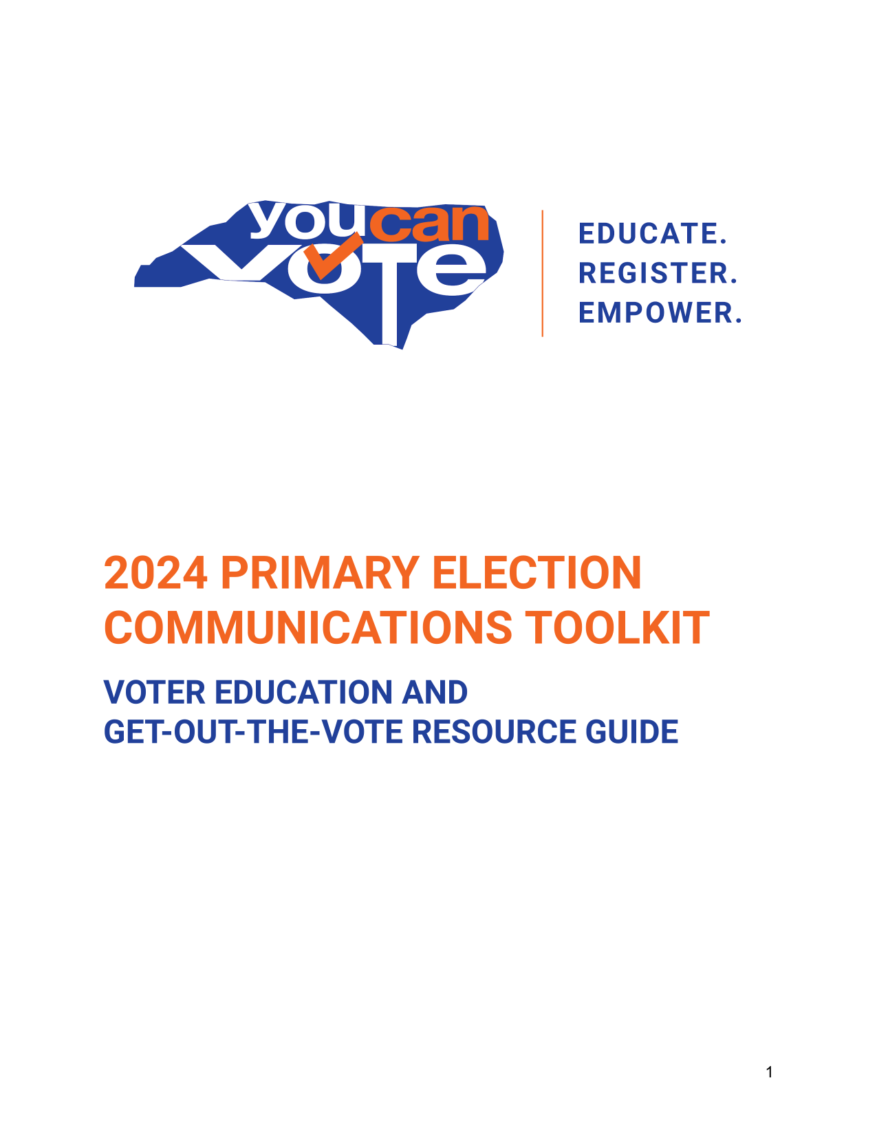Voter Education Toolkits — You Can Vote