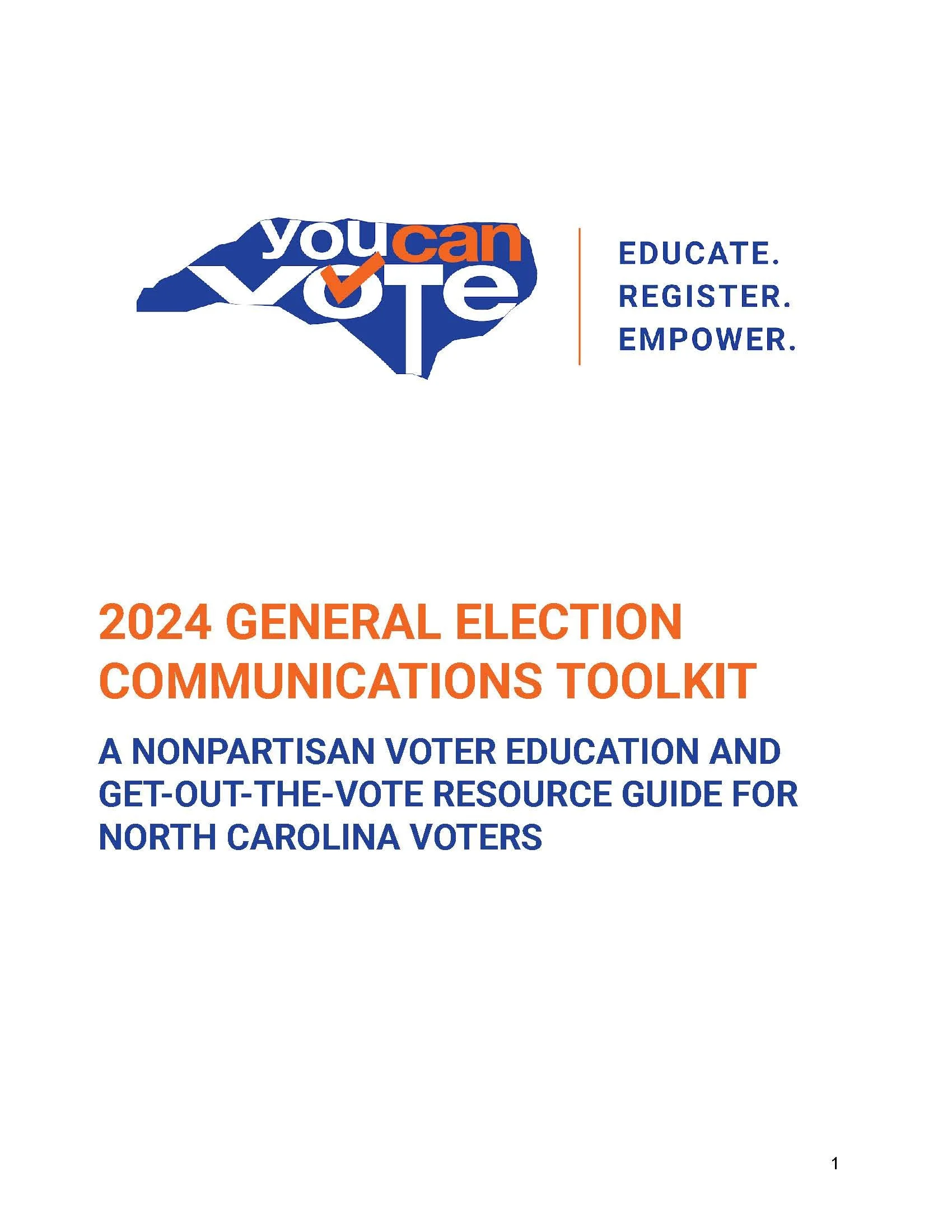 Voter Education Toolkits — You Can Vote