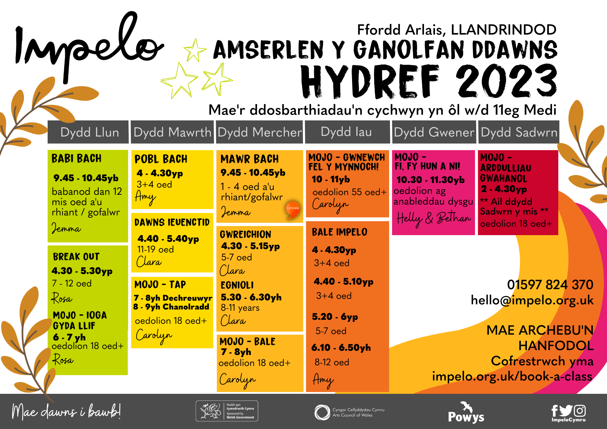 Beth Sydd Ymlaen Medi 2023 — Impelo