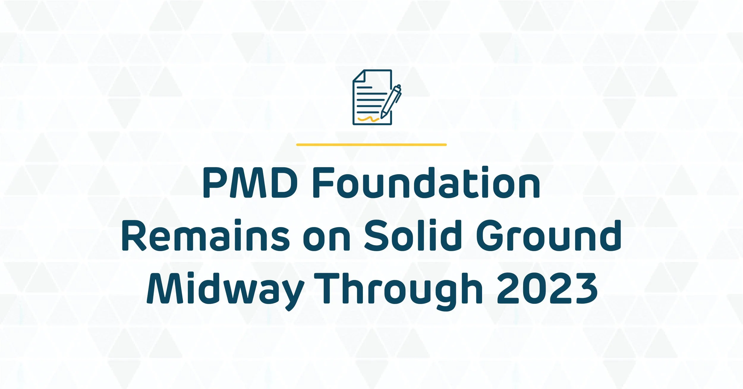 PMD Foundation Remains on Solid Ground Midway Through 2023 — PMD Foundation