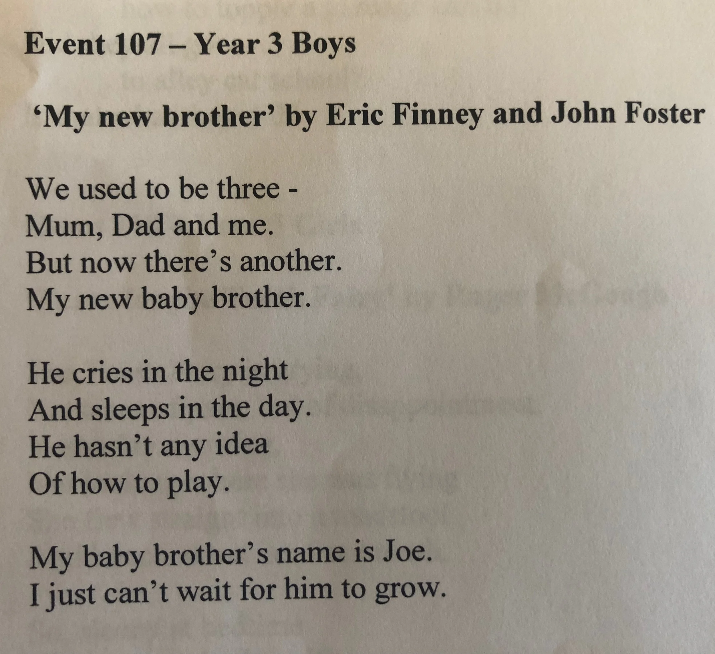 Feis Poems 2019 — St Joseph's P.S. Drumquin