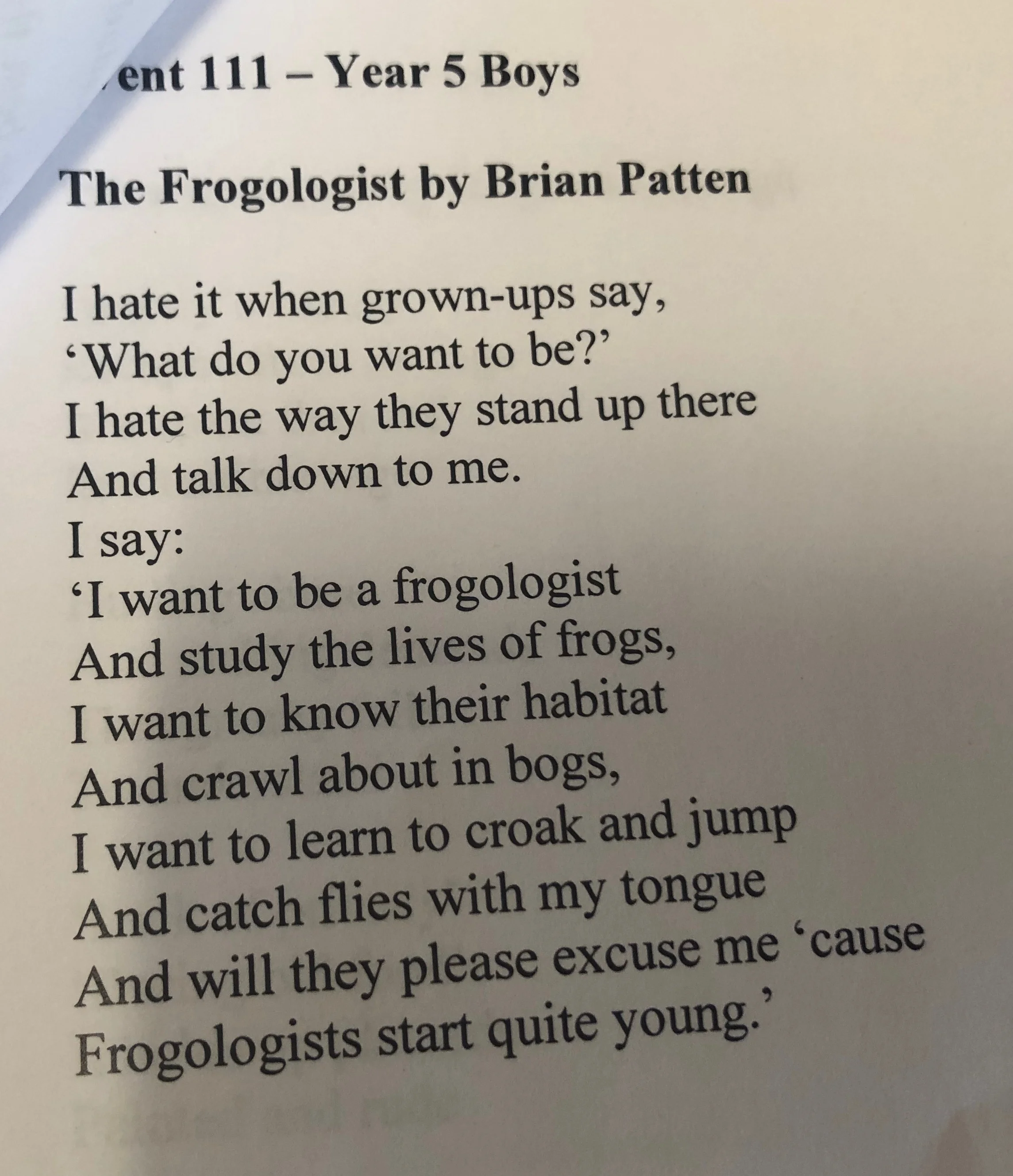 Feis Poems 2019 — St Joseph's P.S. Drumquin