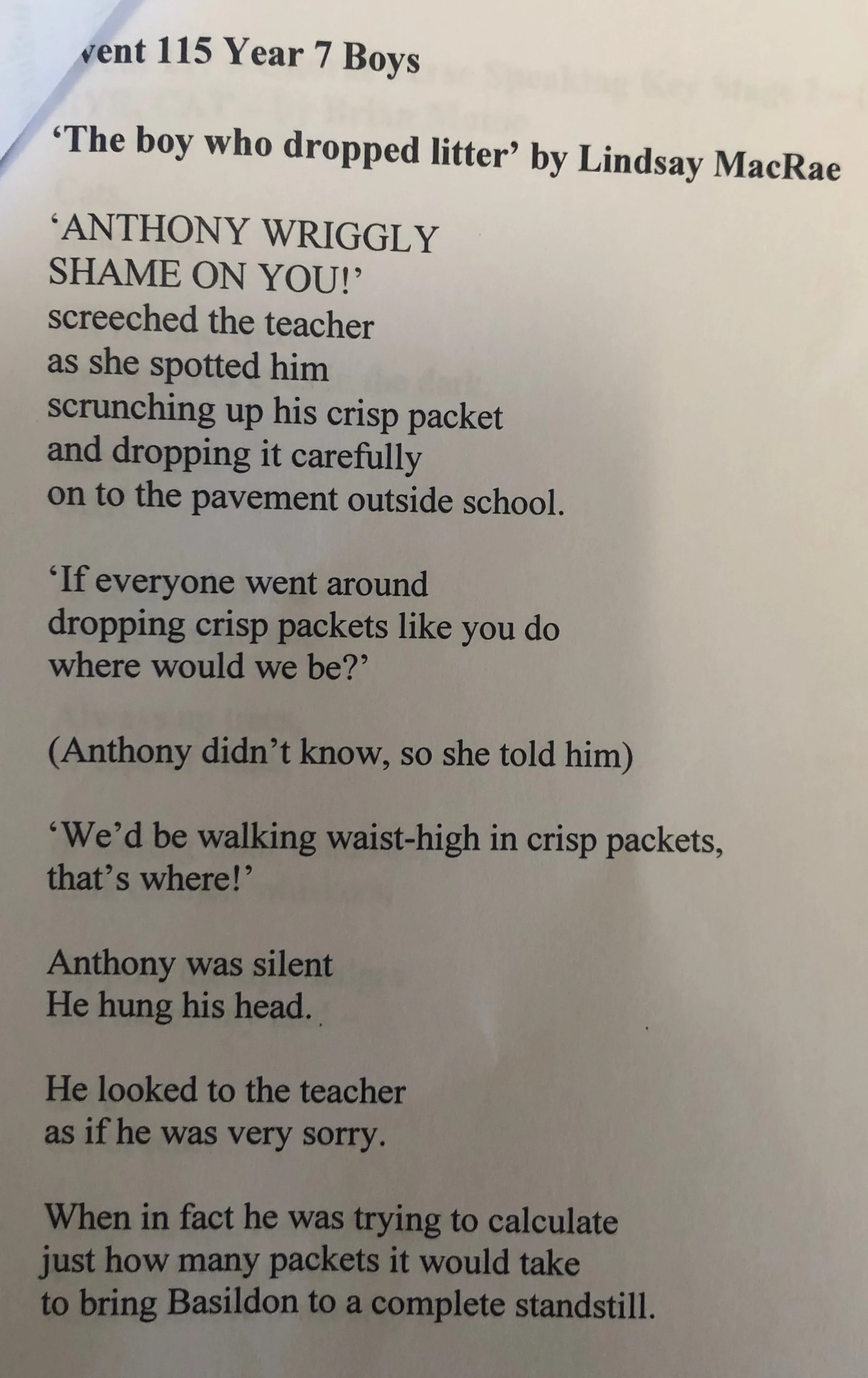 Feis Poems 2019 — St Joseph's P.S. Drumquin