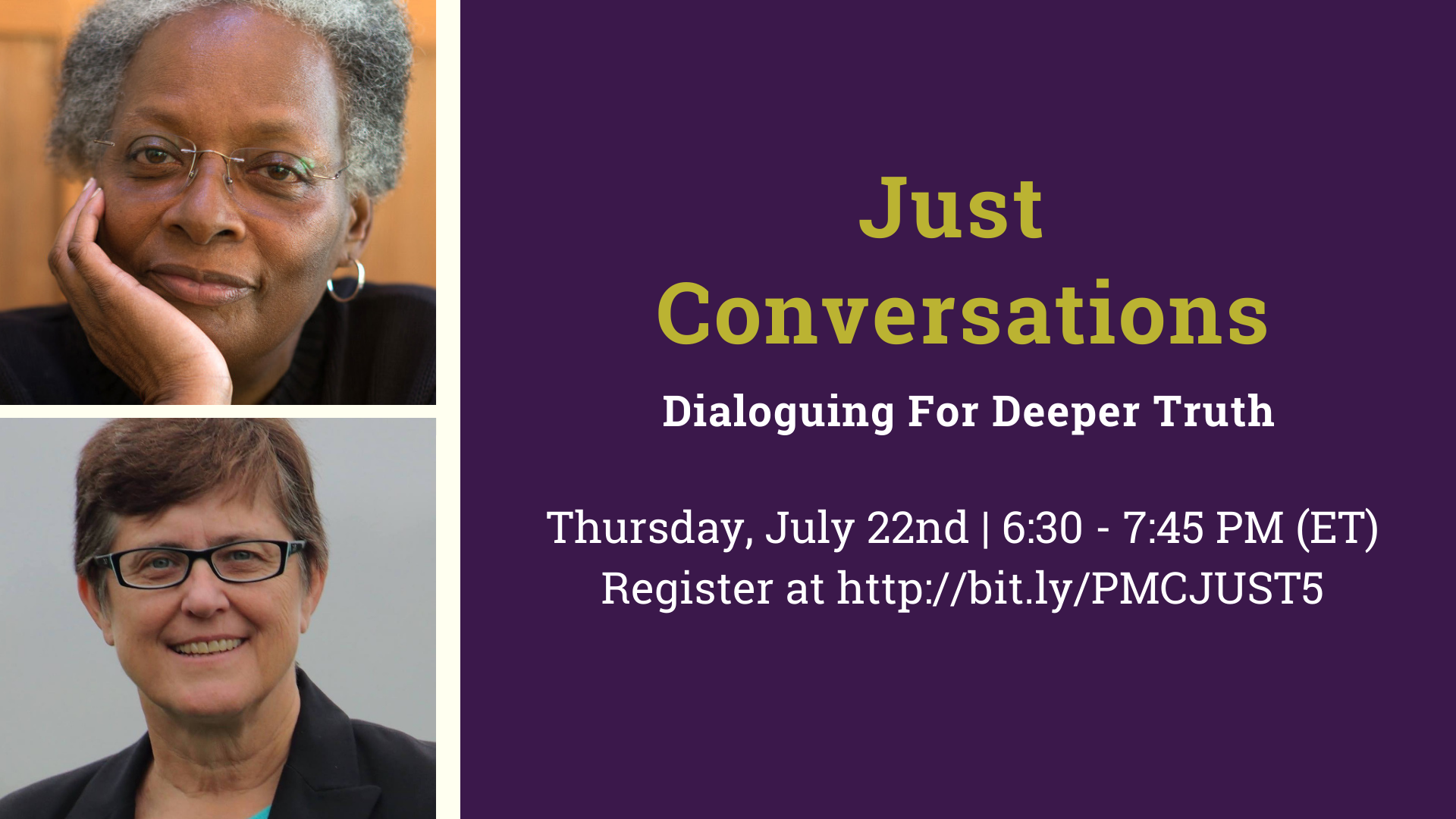 Just Conversations: Mandy Carter & Pam McMichael — Pauli Murray Center