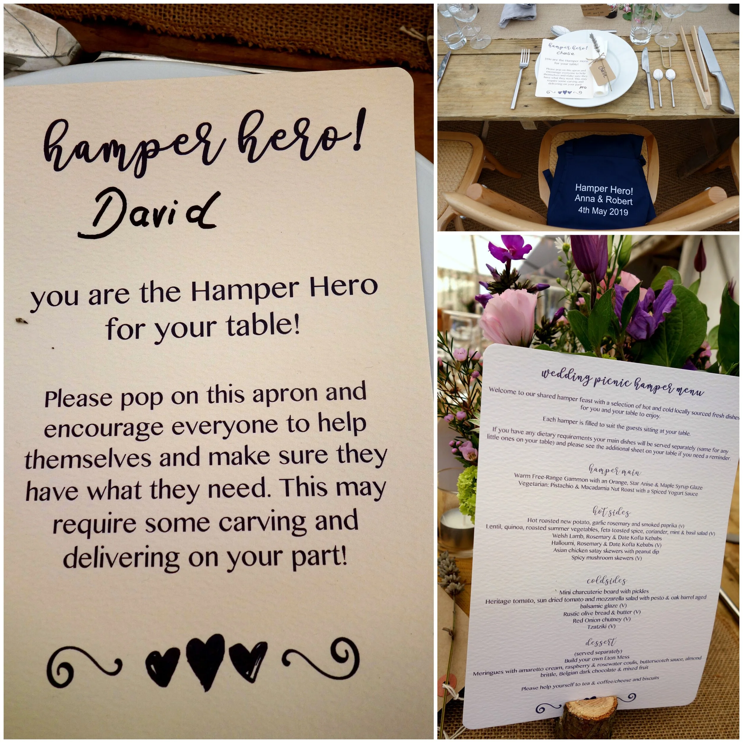 Hamper Menu — Purple Carrot Catering