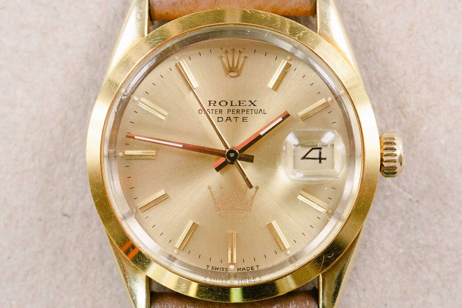 ROLEX Date 15505 Hallmark Cards Crown Logo dial - Gold Capped - Rare ...
