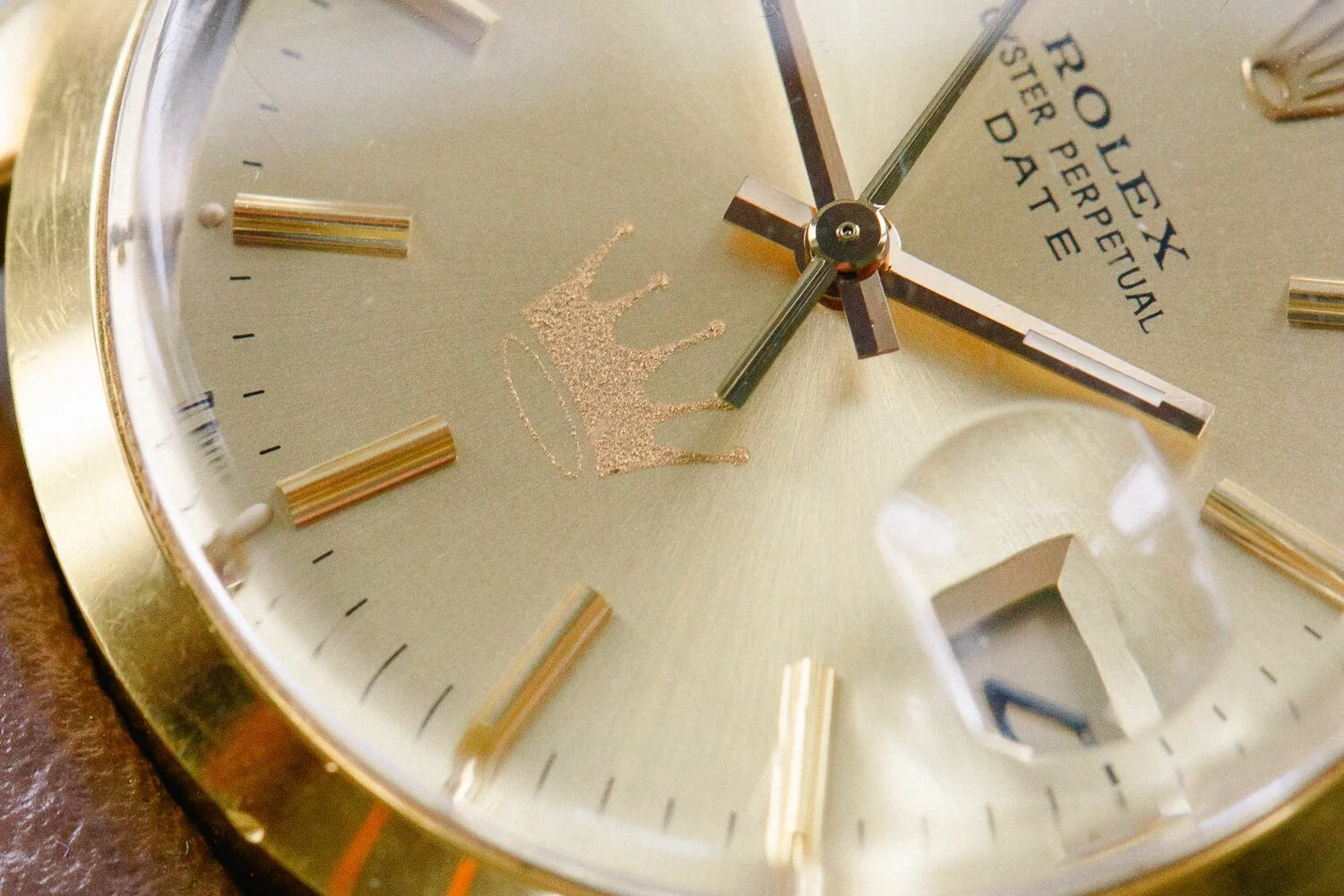 ROLEX Date 15505 Hallmark Cards Crown Logo dial - Gold Capped - Rare ...