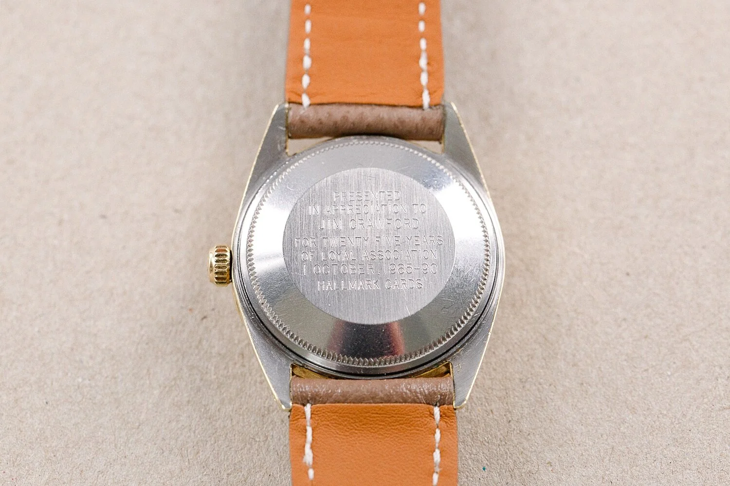 ROLEX Date 15505 Hallmark Cards Crown Logo dial - Gold Capped - Rare ...