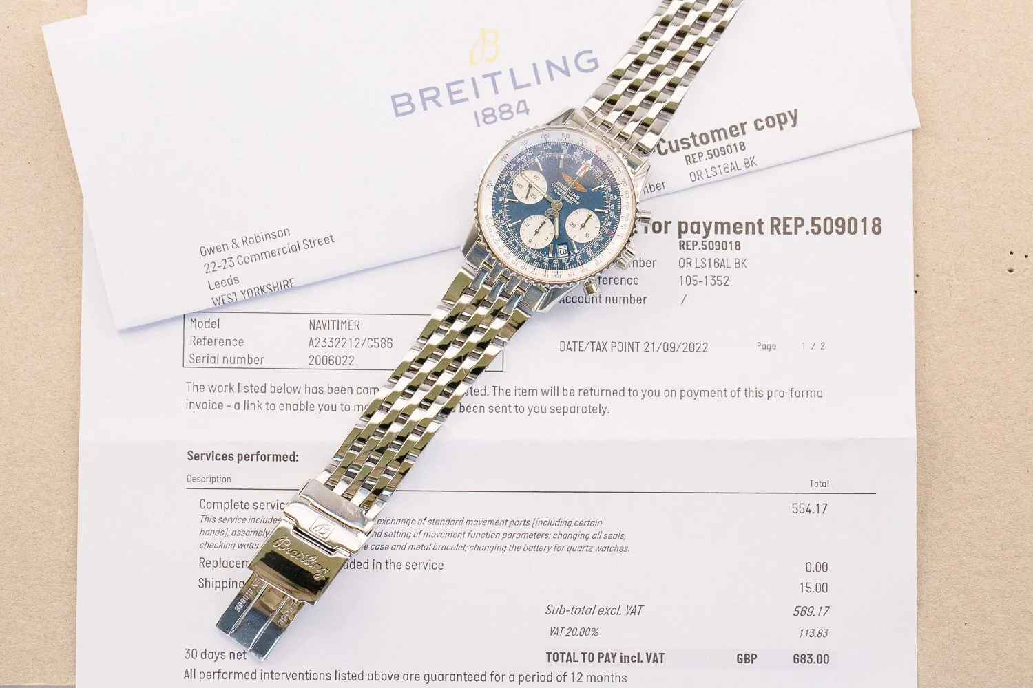 BREITLING Navitimer A23322 Blue - Automatic Chronograph - 2022 ...