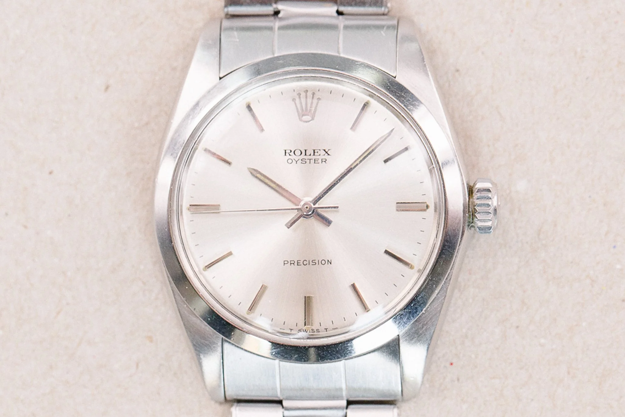 ROLEX Oyster 6426 Precision - Rare Rivet 7205 Steel Bracelet - Vintage ...