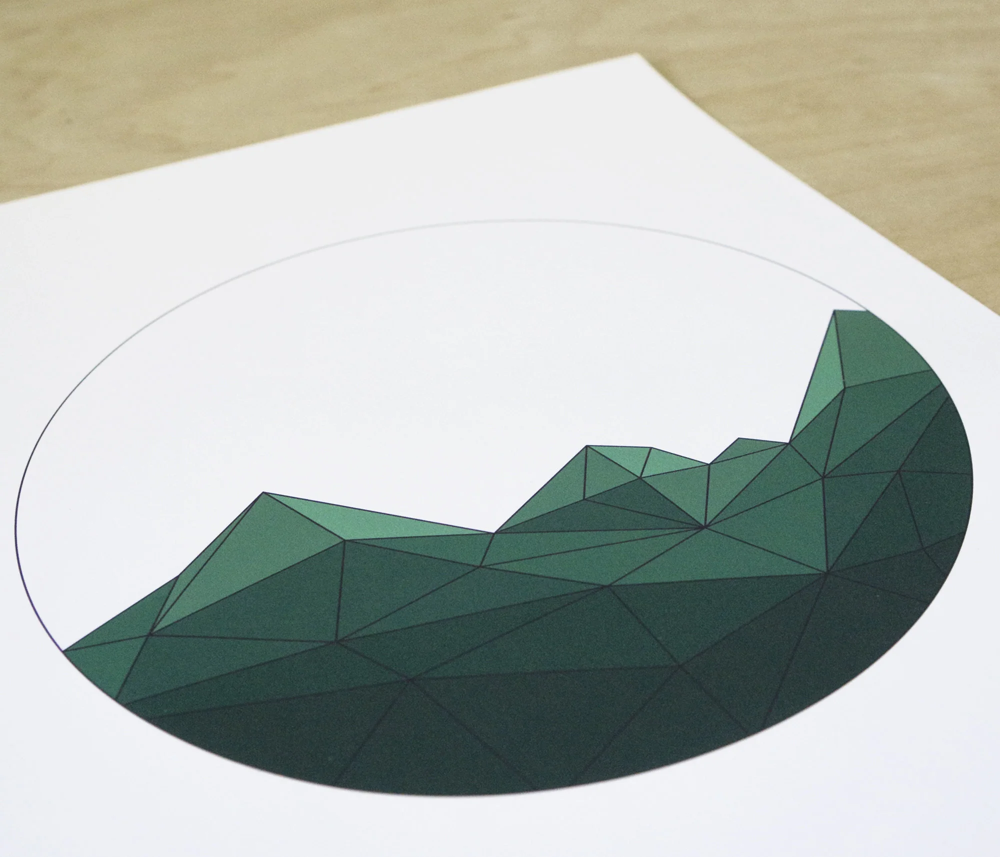 Geometric Mountain Art