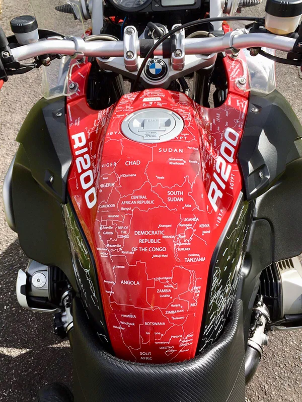 BMW R1200GS Adventure 2008 to 2012 GS Tank Map Stickers Decals Graphics ...