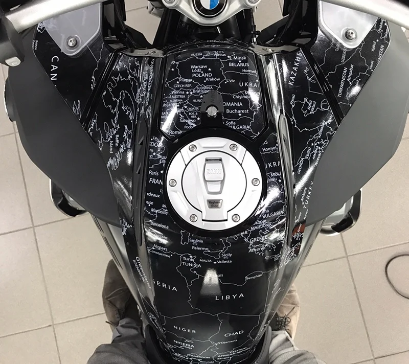 BMW R1200GS R1250GS LC Adv 14-on Protection Film GS Tank Map Decals ...