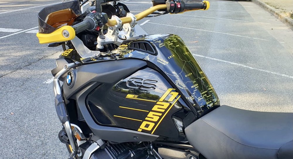 BMW R1250GS LC Adv Rallye/ 40 years 20-on Tank World Map Stickers ...