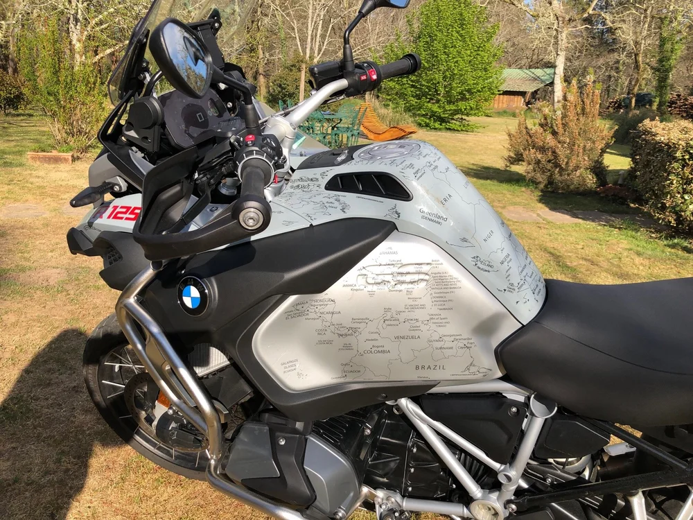 BMW R1250GS LC Adv Rallye/ 40 years 20-on Tank World Map Stickers ...