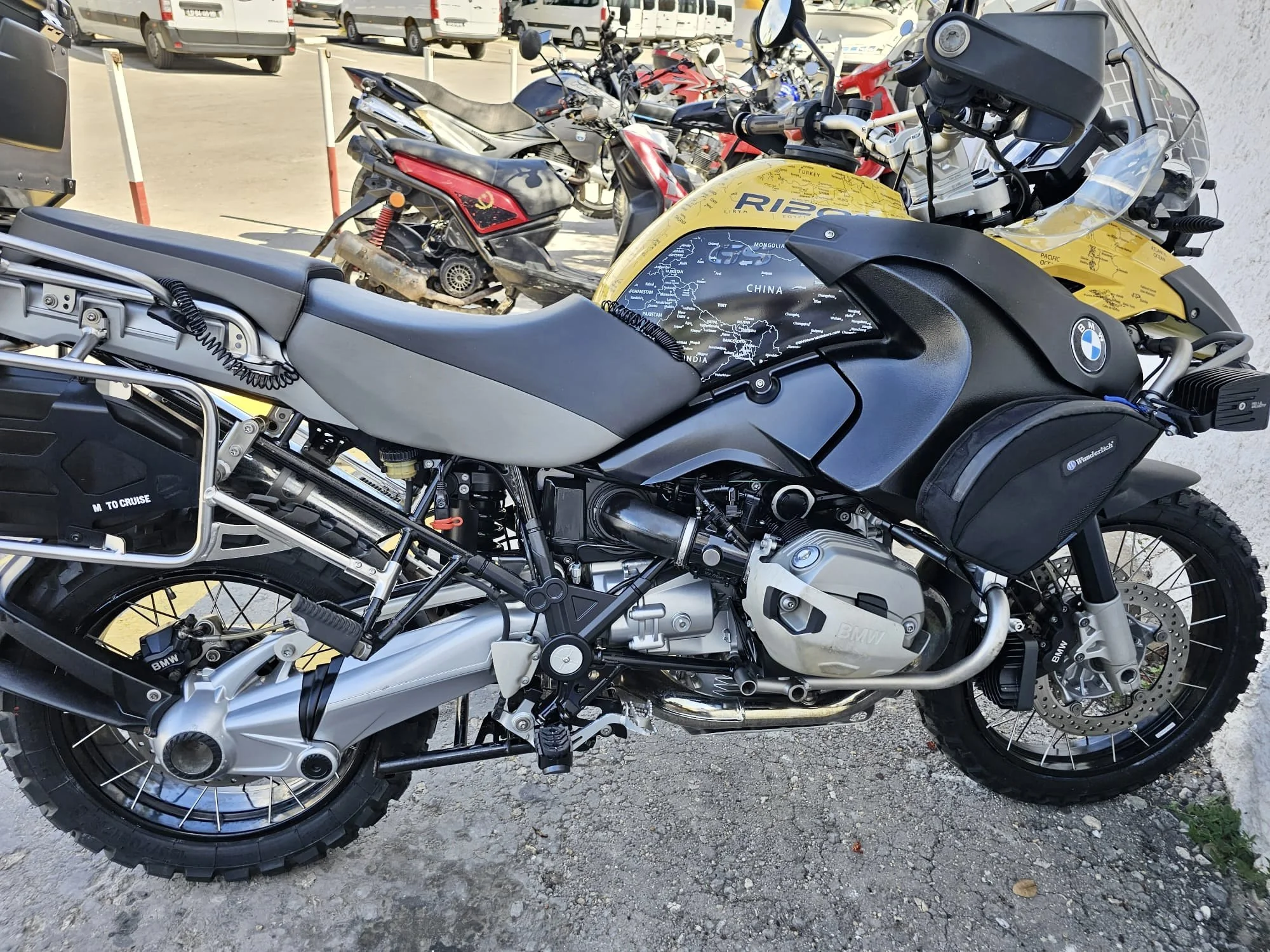 BMW R1200GS Adventure 2008 to 2012 GS Tank Map Stickers Decals Graphics ...