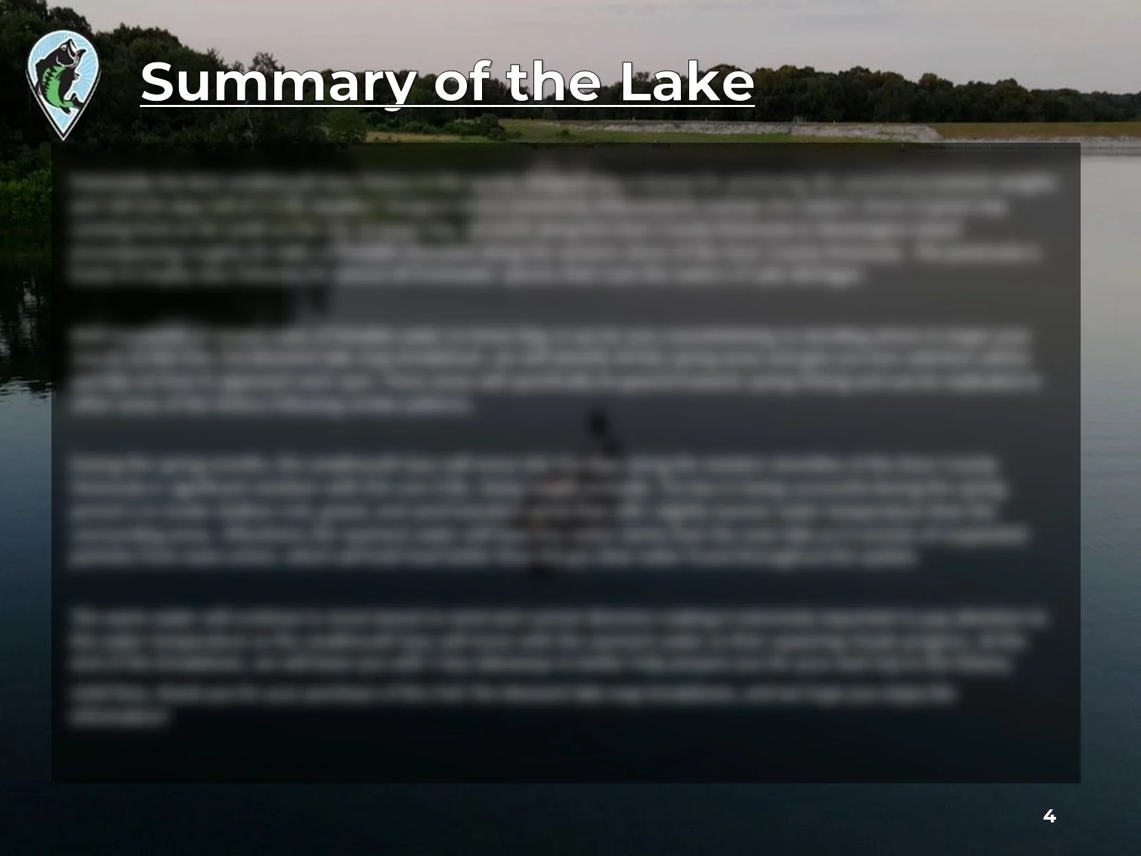 Lake Breakdowns North Matt — Fish the Moment