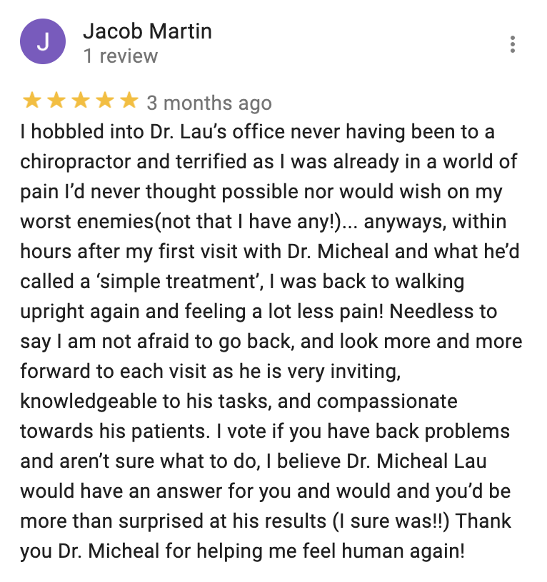 Dr. Michael Lau, Calgary Chiropractor - Posture Correction