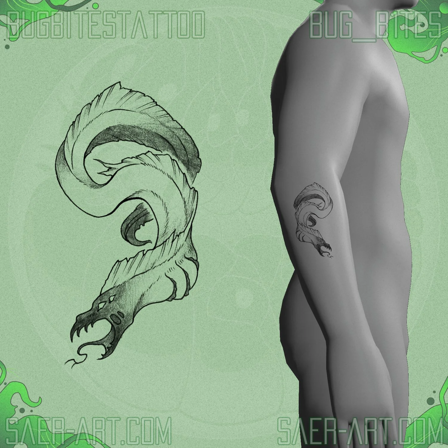 Saer’s Designs — Oak Iris Tattoo