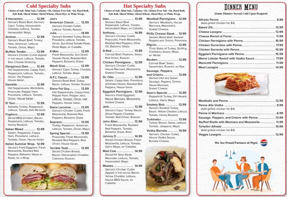 Menu — Genoa Importing Co.