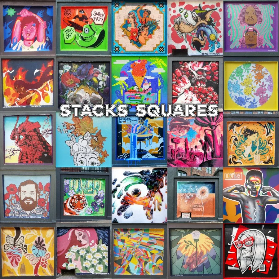 Stacks Squares Mural Project — Cabbagetown, Atlanta