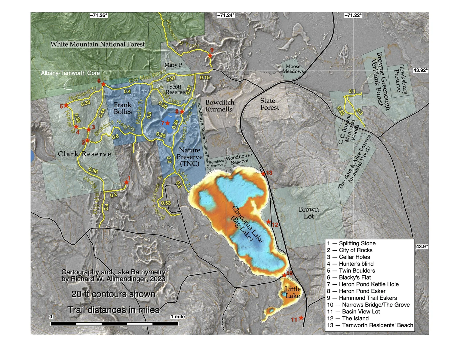 CLC Conserved Properties—Download a trail map here! — Chocorua Lake ...