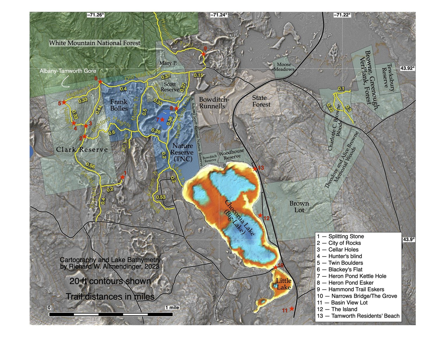 CLC Conserved Properties—Download a trail map here! — Chocorua Lake ...