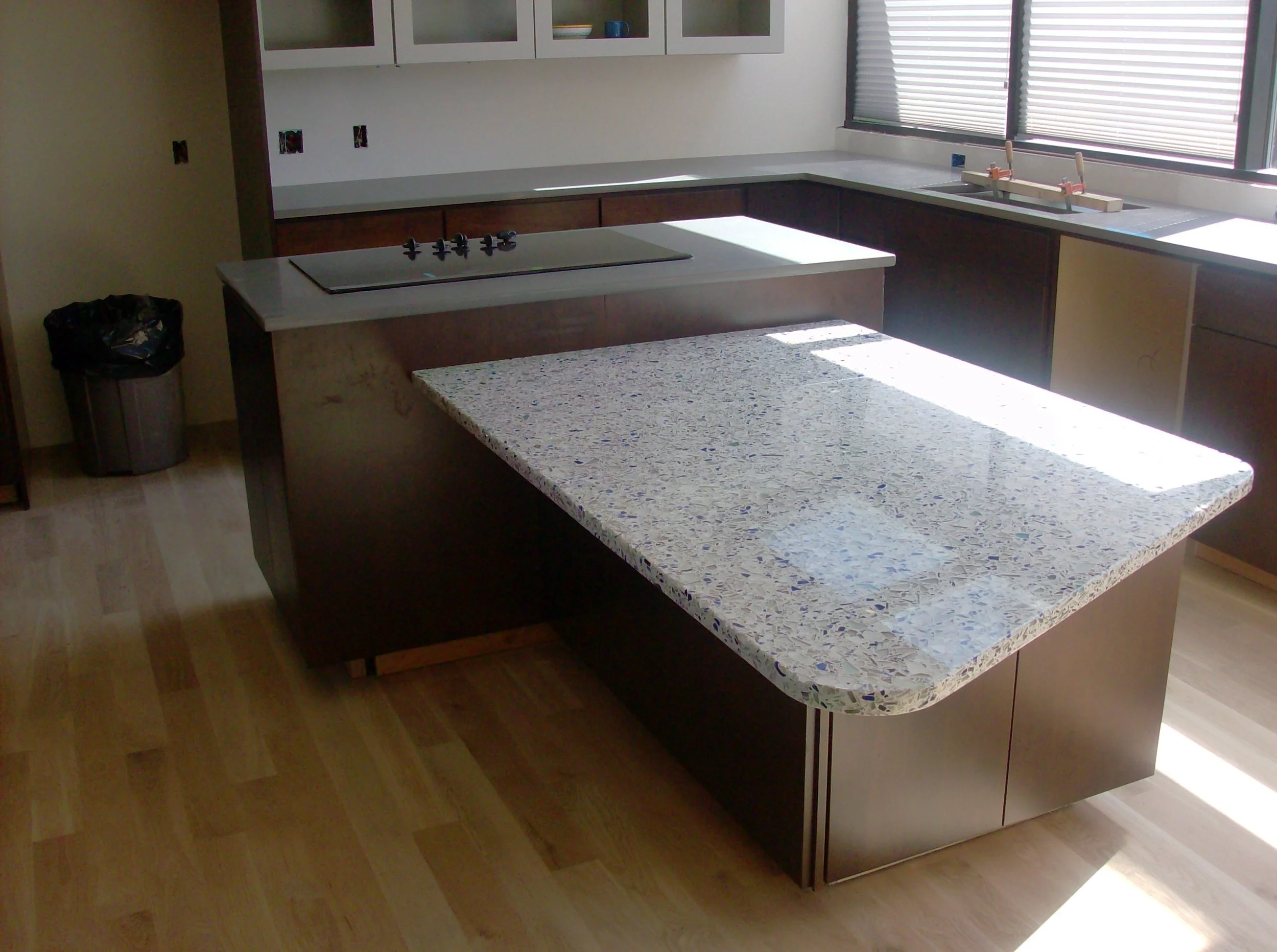 Recycled or Crushed Glass Countertops Installation in Washington ...