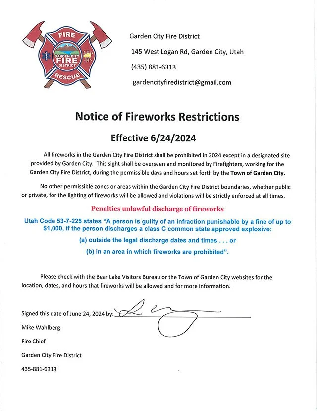 Town of Garden City Utah Public Notices — Garden City Utah