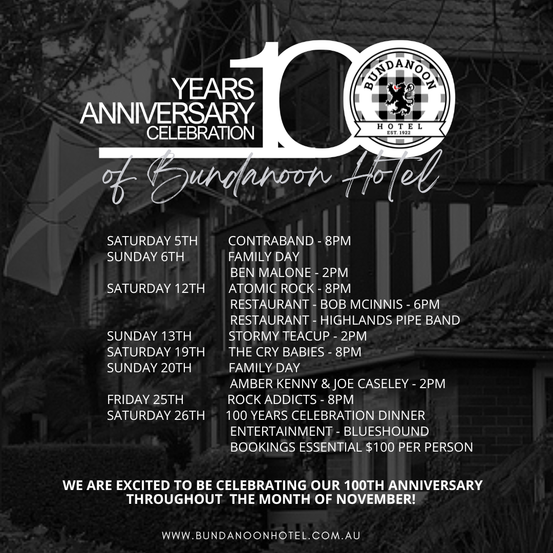 What's on — Bundanoon Hotel