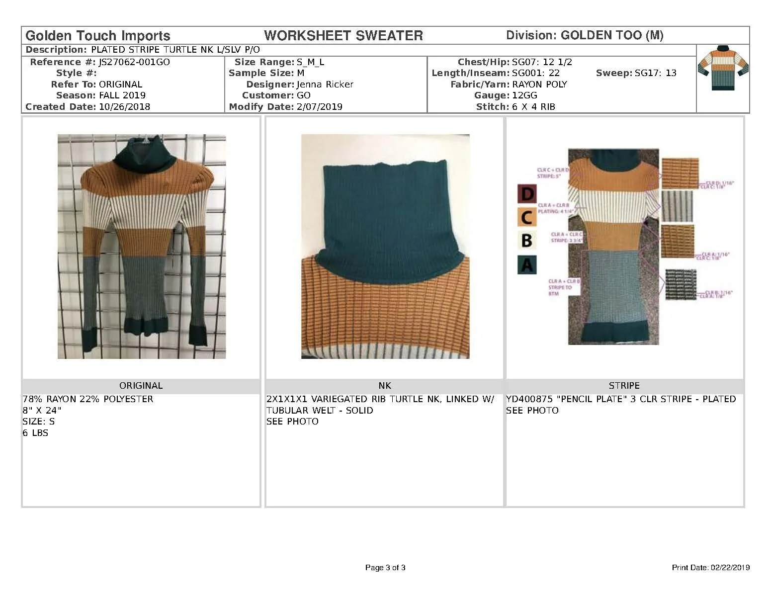 Fine Gauge Tech Pack — JER