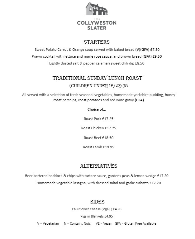 About Our Food — The Collyweston Slater