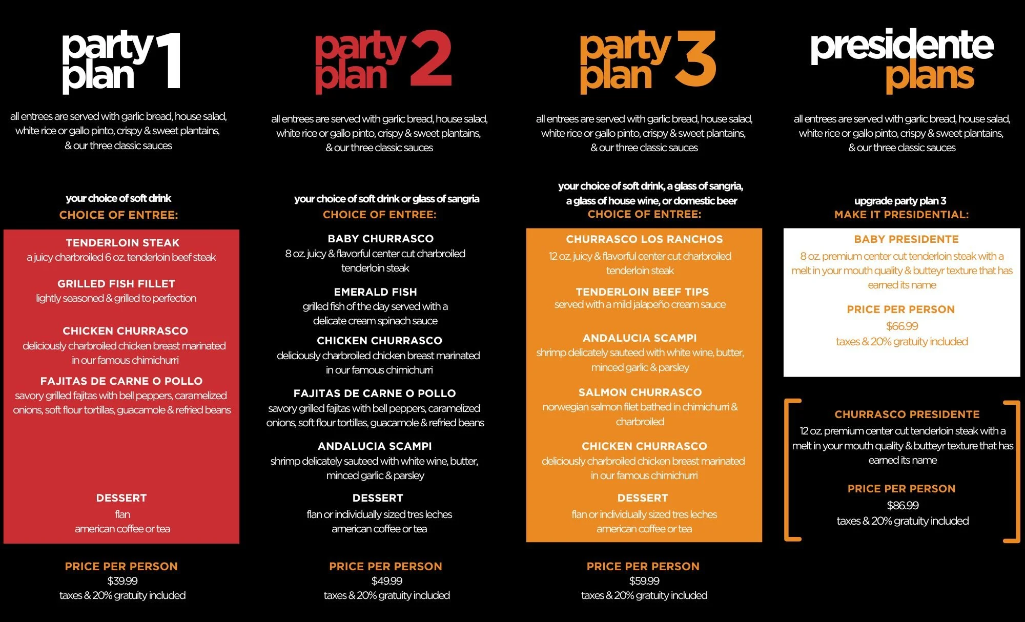 Menu — Los Ranchos Steak House