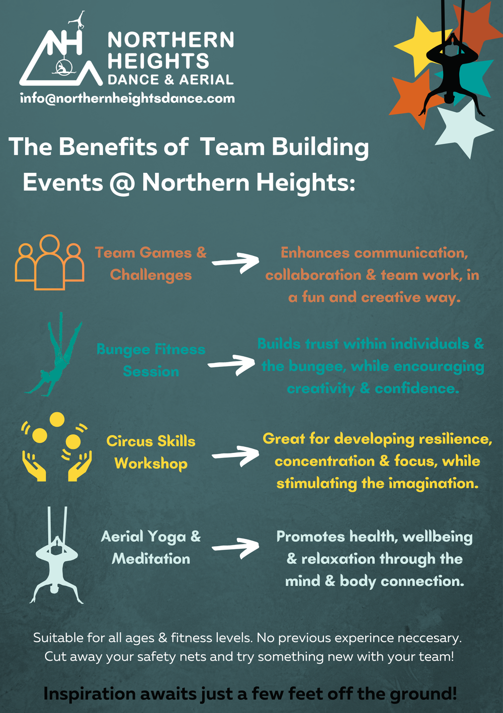 Team Building Events Northern Heights Dance & Aerial Home Page ...