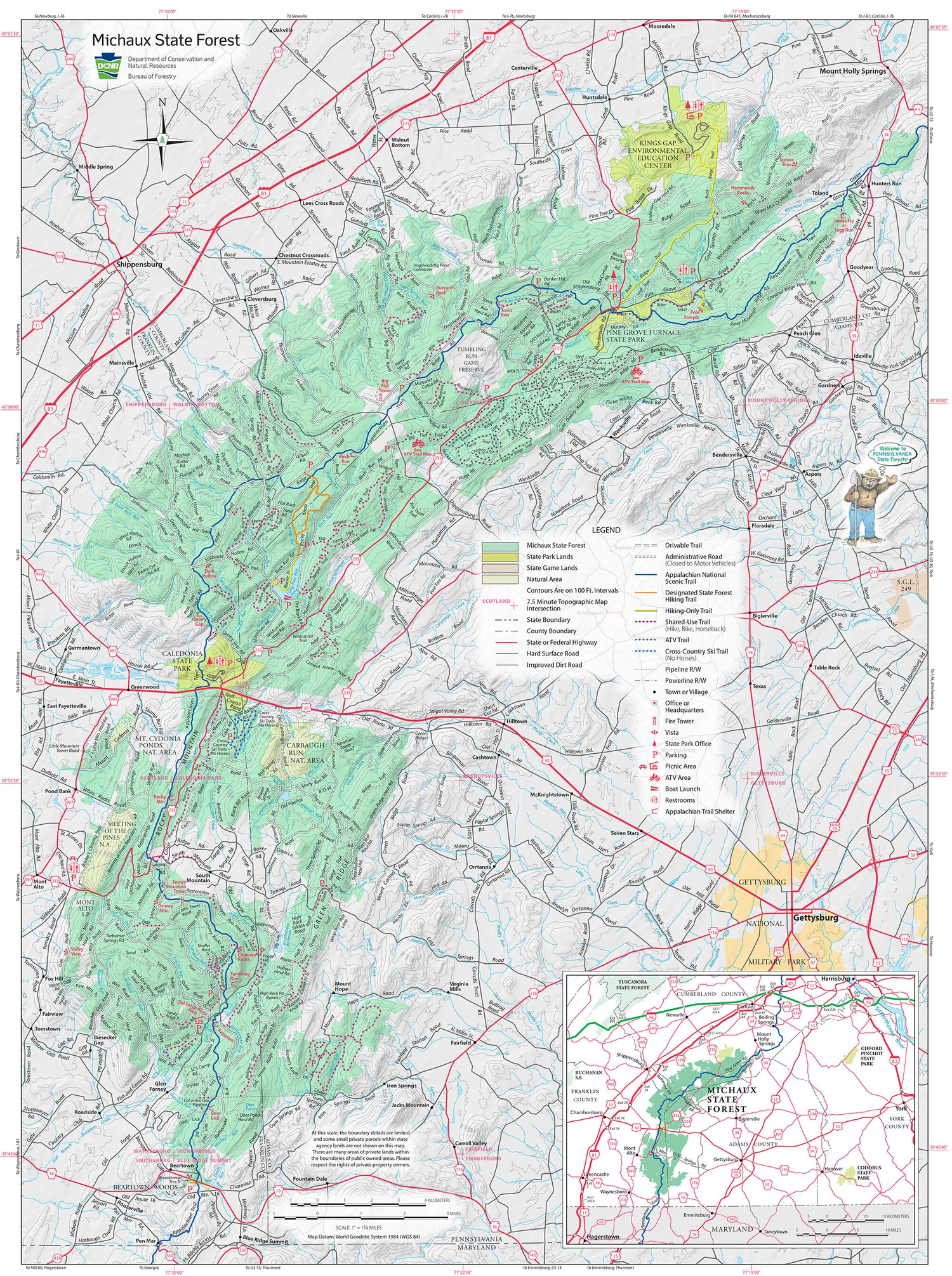 Michaux Map — Strawberry Hill