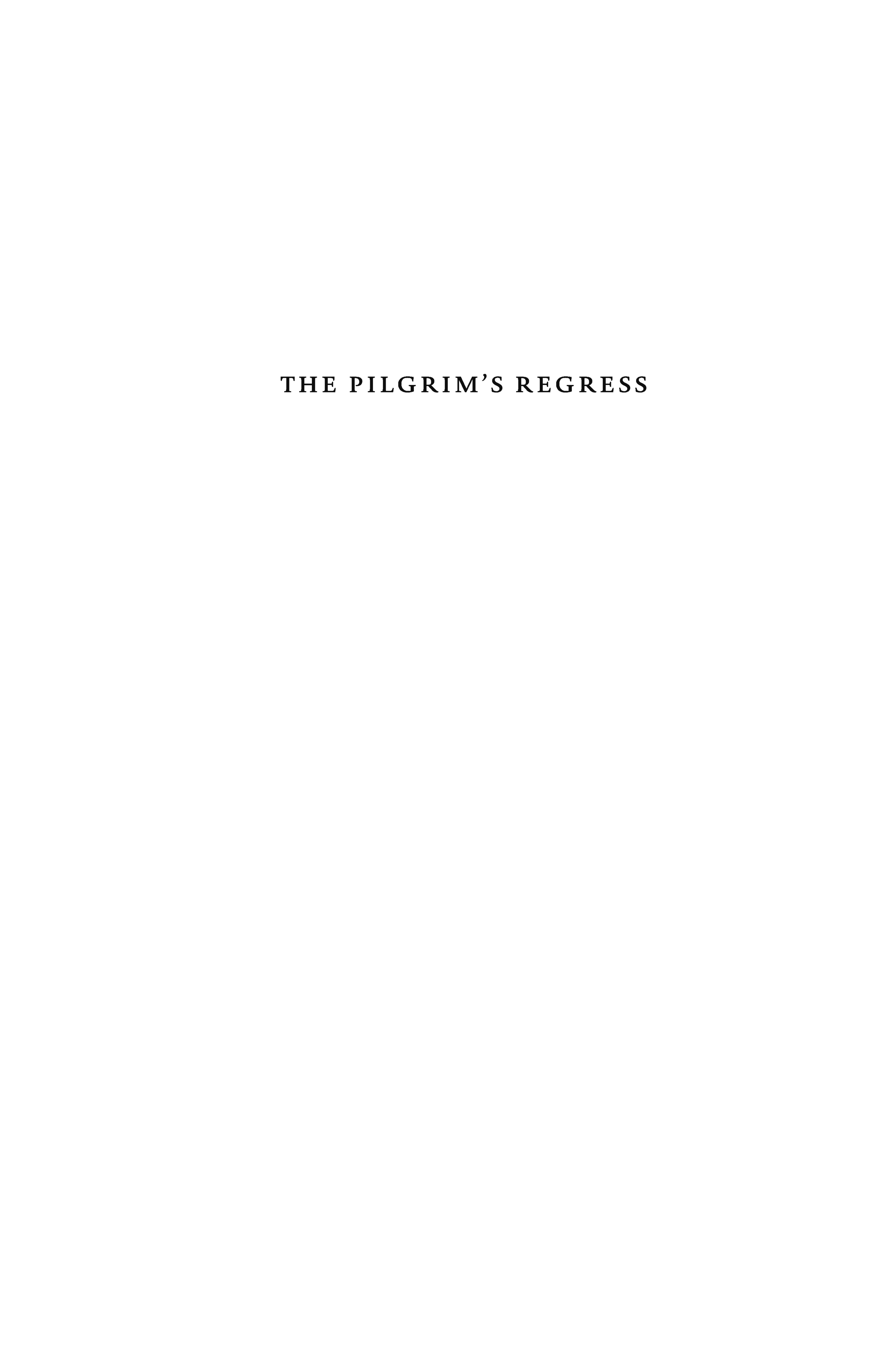 Lewis, The Pilgrim's Regress — KW Book Design