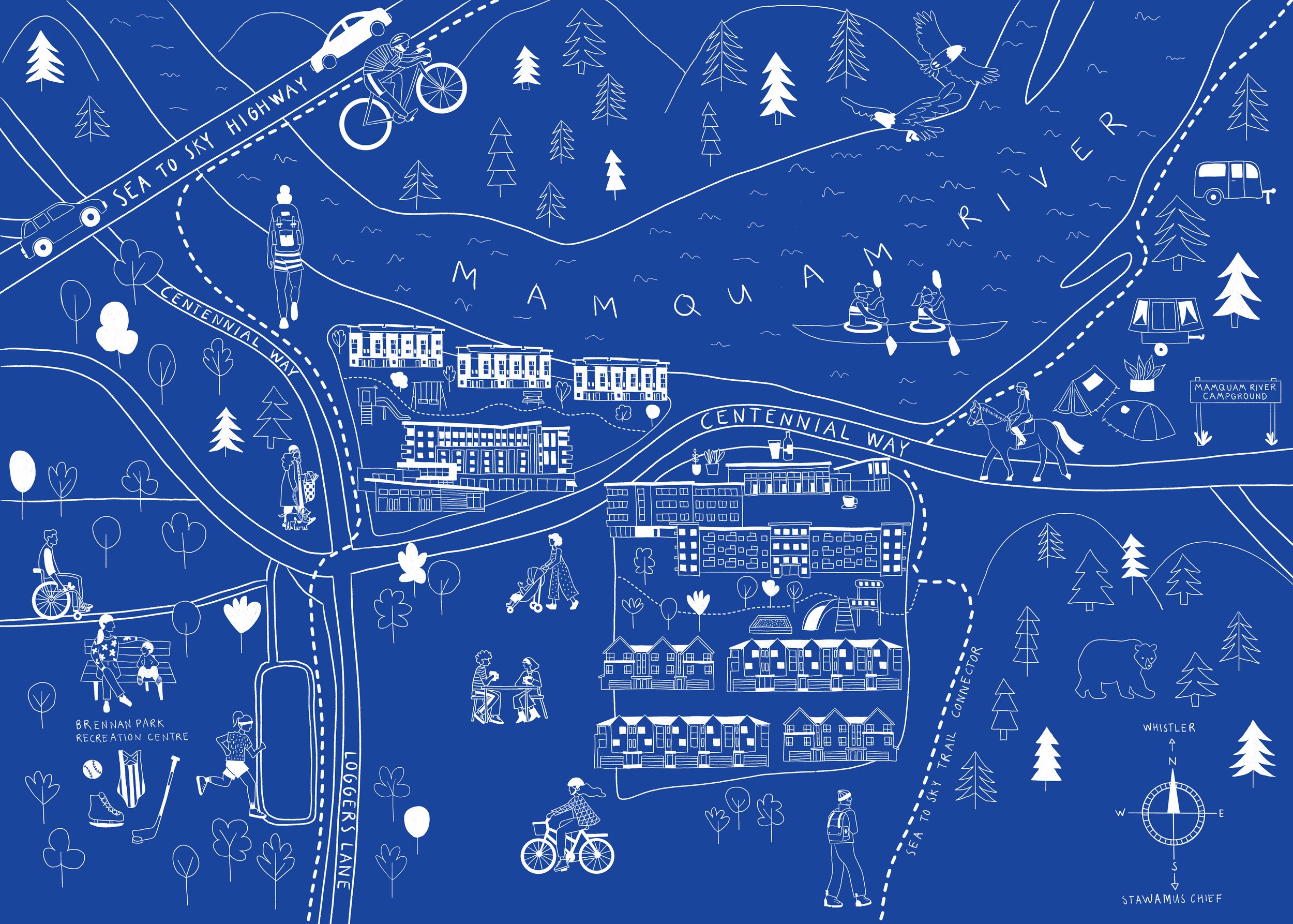 Custom illustrated maps — Renske Werner