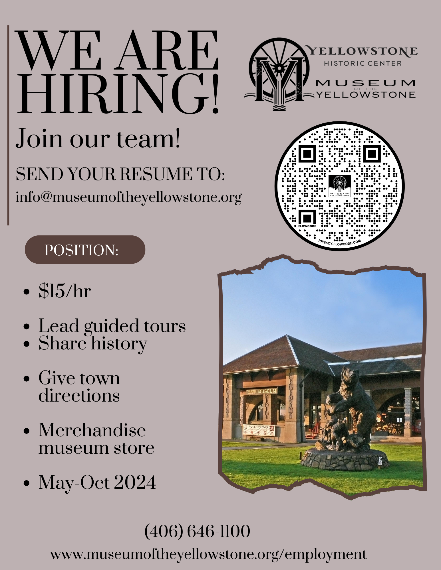 Employment — Museum of the Yellowstone