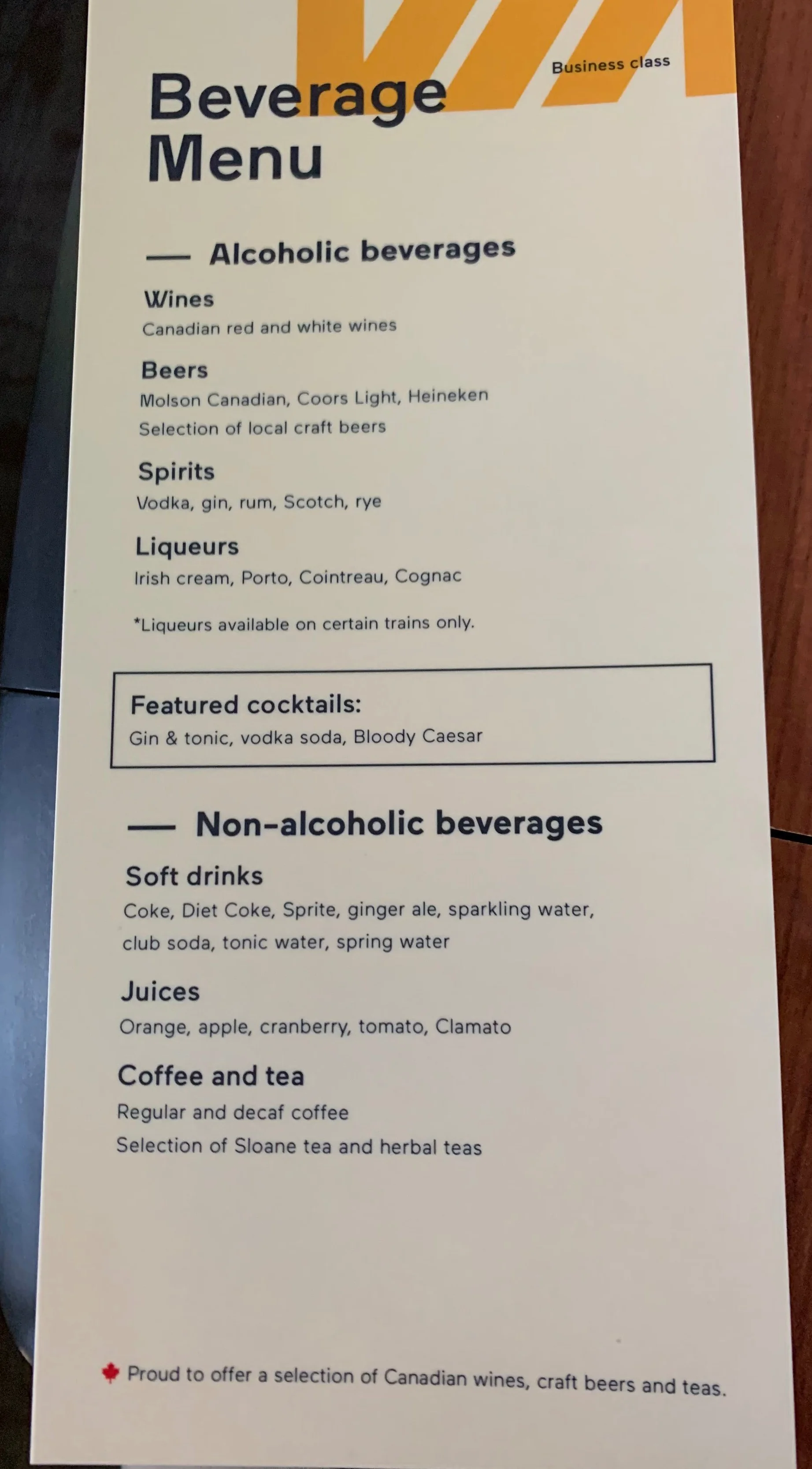 VIA Rail Business Class Toronto To Montreal DISTANT POINTS