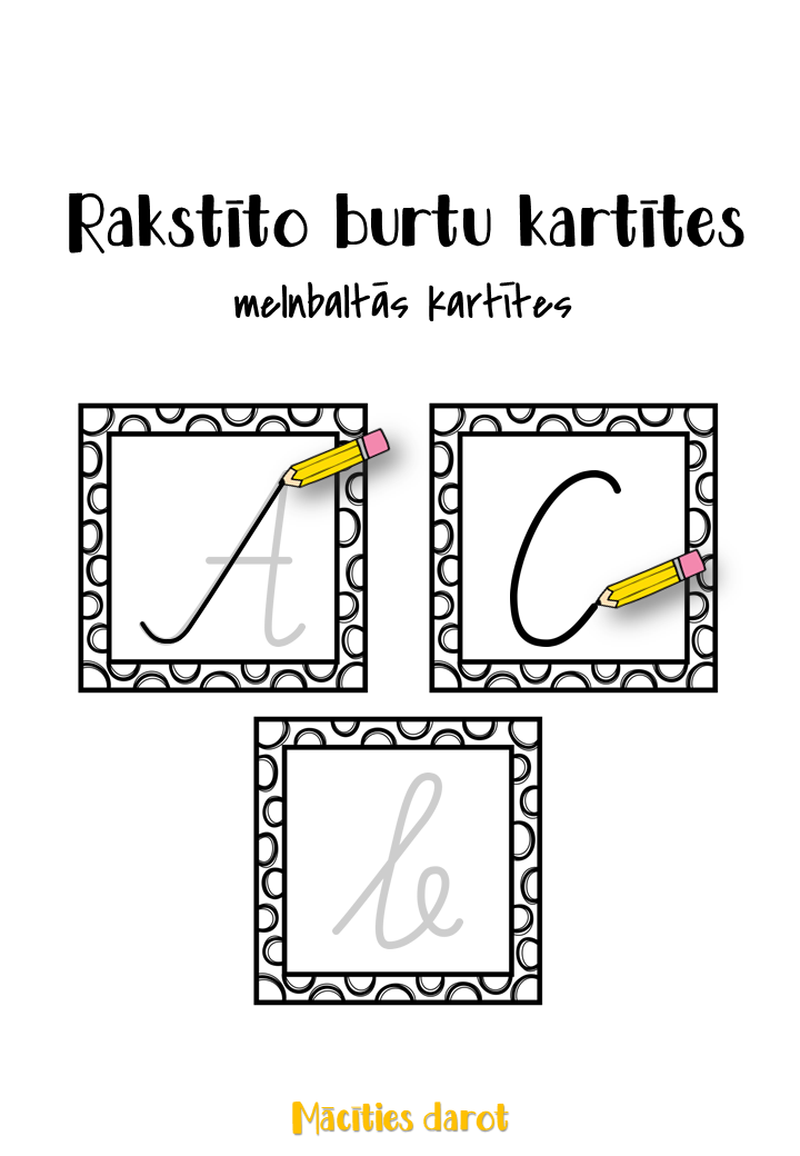 Burtu komplekts 7 in 1 — Mācīties darot - mācību materiāli bērniem