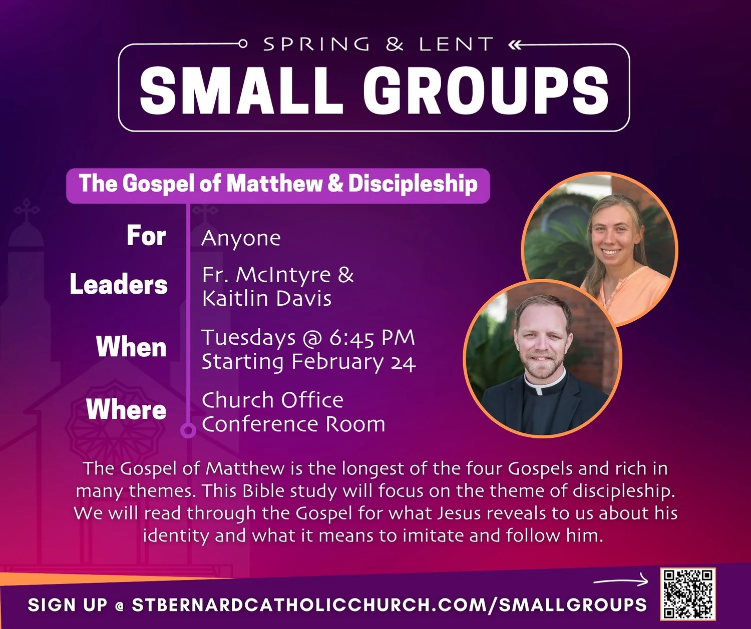 Fall Small Groups — St. Bernard Catholic Church