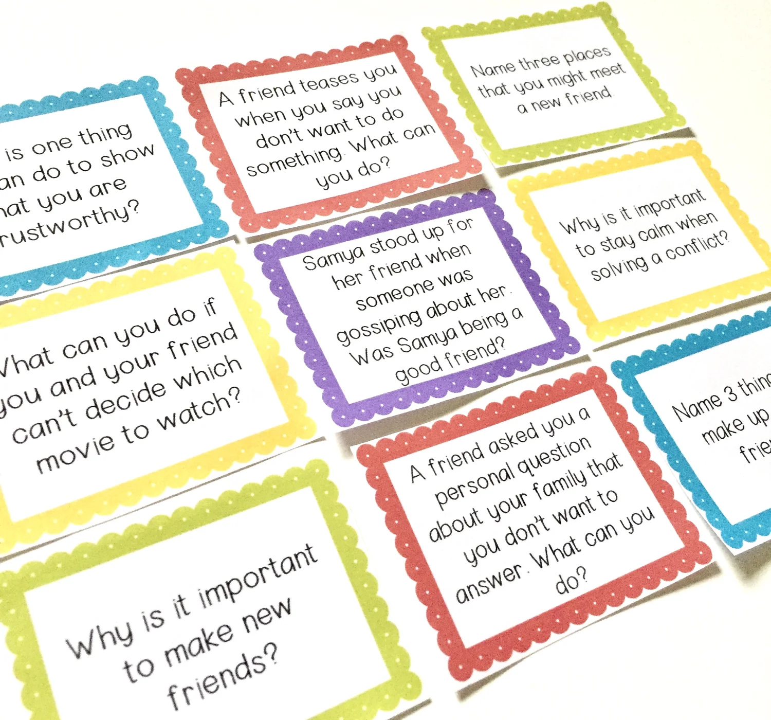 Empathy Discussion Cards For Kids