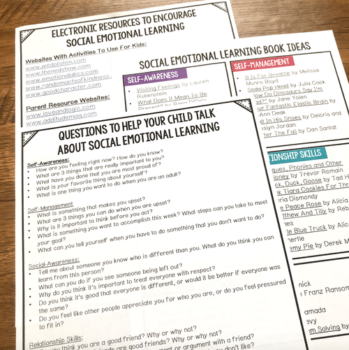 Character Education Parent Handouts
